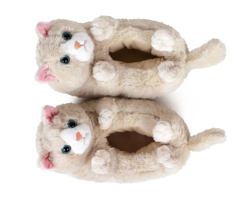 Kitty Cat Slippers | Plush Cat House Shoes – BunnySlippers.com