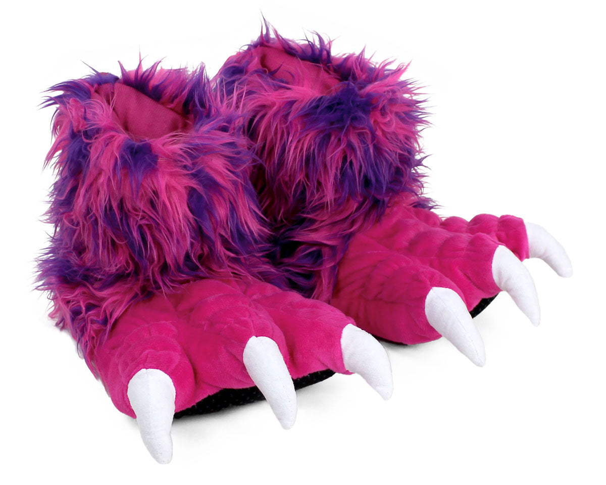 Pink Monster Claw Slippers | Pink and Purple Monster Paw Slippers ...